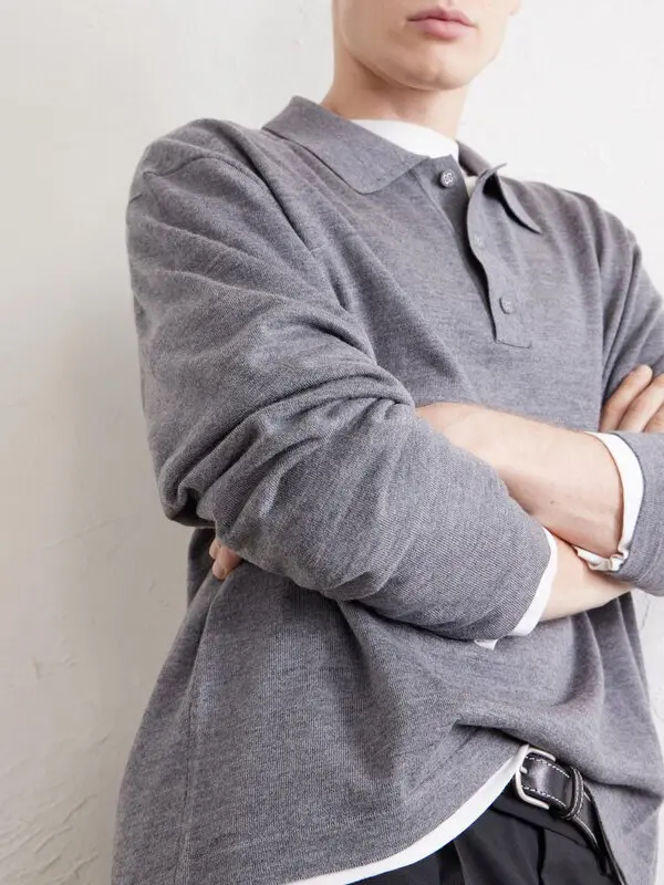 Officine Générale Bay Merino Wool Polo Shirt