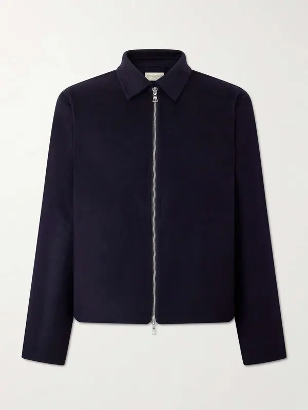Officine Générale Mazir Wool Bomber Jacket - Navy