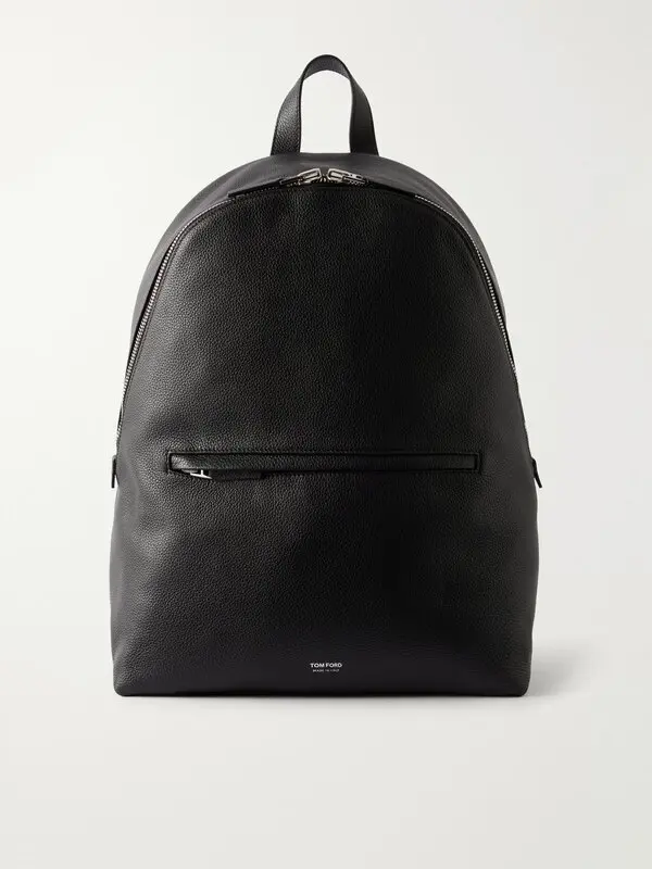 TOM FORD Full-grain Leather Backpack - Black