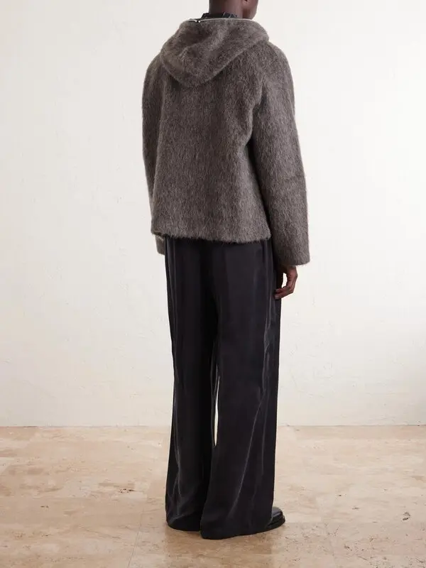 Our Legacy Brushed-knit Zip-up Hoodie