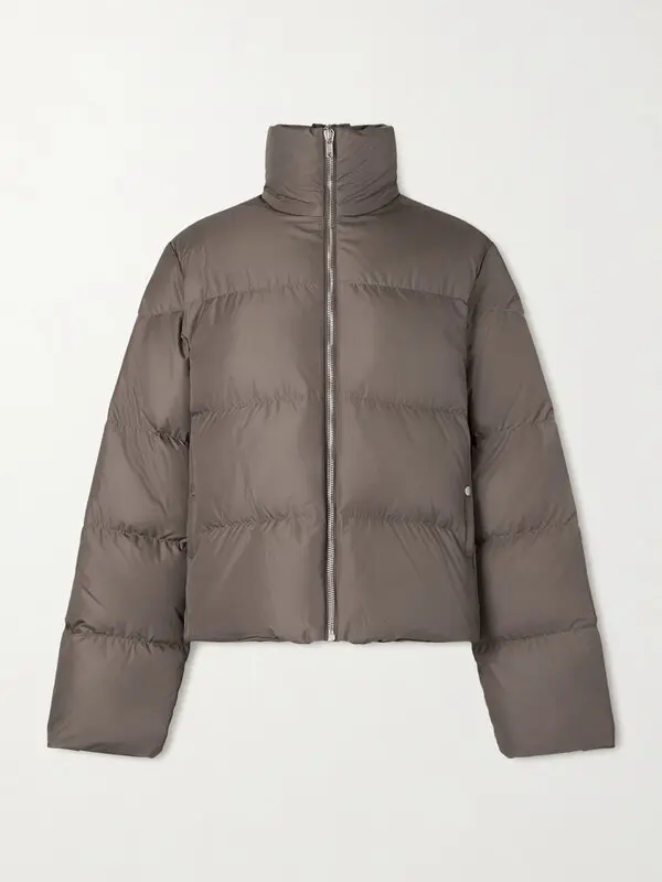 Rick Owens Moncler Quilted Shell Down Jacket - Brown
