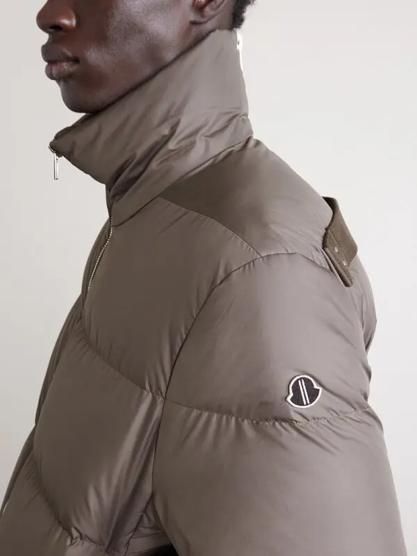 Rick Owens X Moncler Quilted Shell Down Jacket - Brown