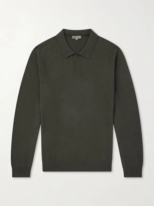 N.peal Sloane Organic Cashmere Polo Shirt - Brown