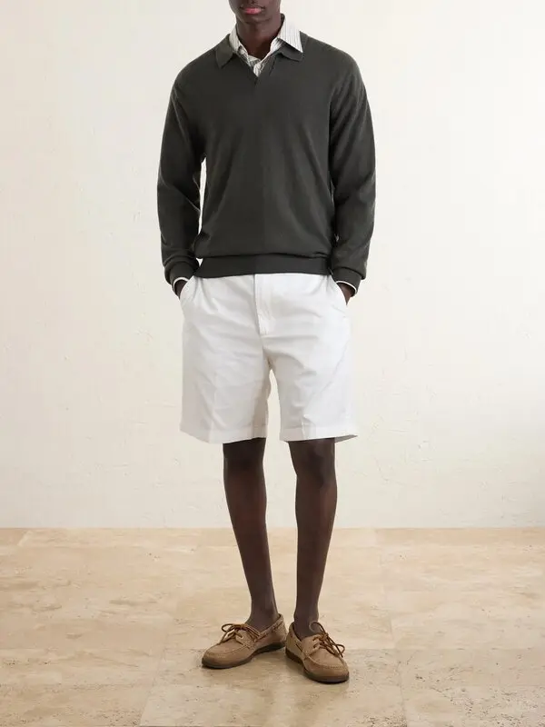 N.peal Sloane Organic Cashmere Polo Shirt