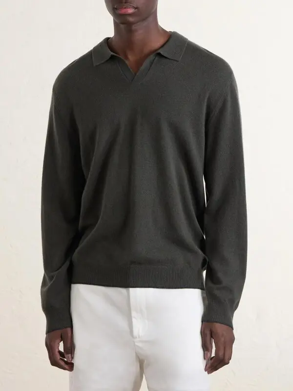 N.peal Sloane Organic Cashmere Polo Shirt