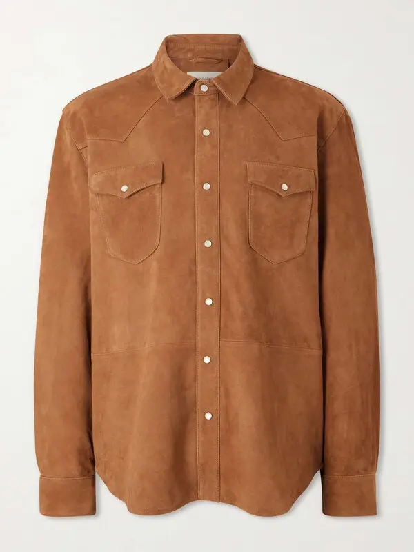 Officine Générale Mashall Suede Jacket - Brown