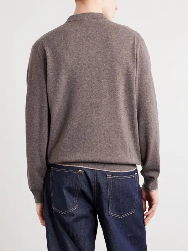 N.peal Sloane Organic Cashmere Polo Shirt