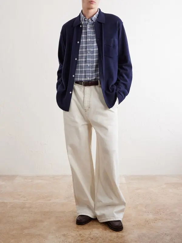 Officine Générale Arsene Checked Cotton-blend Shirt