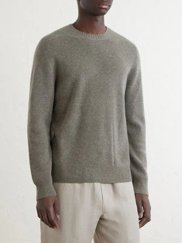 N.peal Classic Cashmere Crew Neck Sweater - Brown