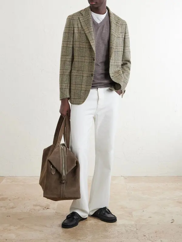 N.peal Conduit Cashmere And Silk-blend V-neck Sweater