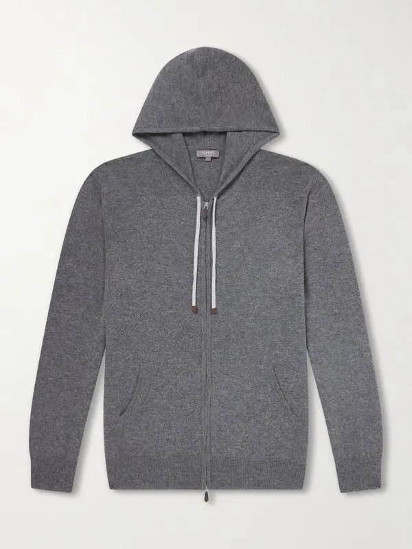N.peal Ladbroke Organic Cashmere Hoodie - Gray