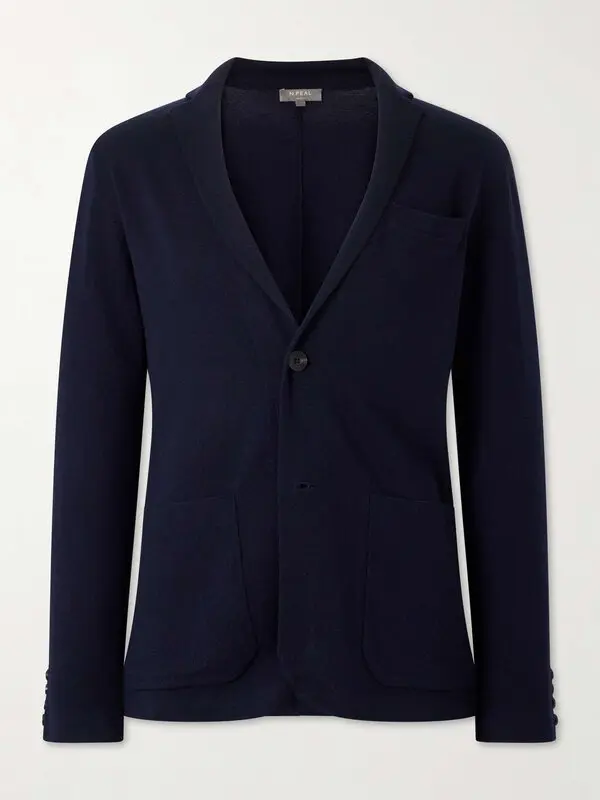 N.peal Cashmere And Silk-blend Cardigan - Navy