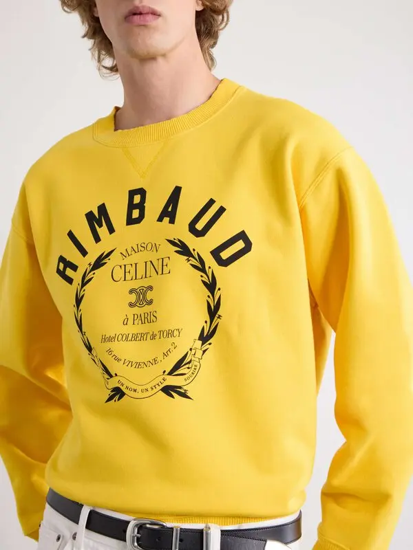 Celine Rimbaud Printed Cotton-jersey Sweatshirt