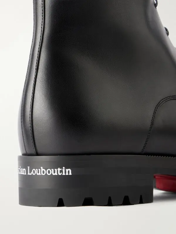 CHRISTIAN LOUBOUTIN Trapman Leather Lace-up Boots