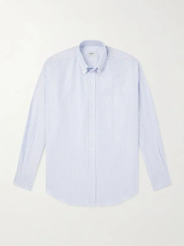 GHIAIA Cotton Oxford Shirt - Blue
