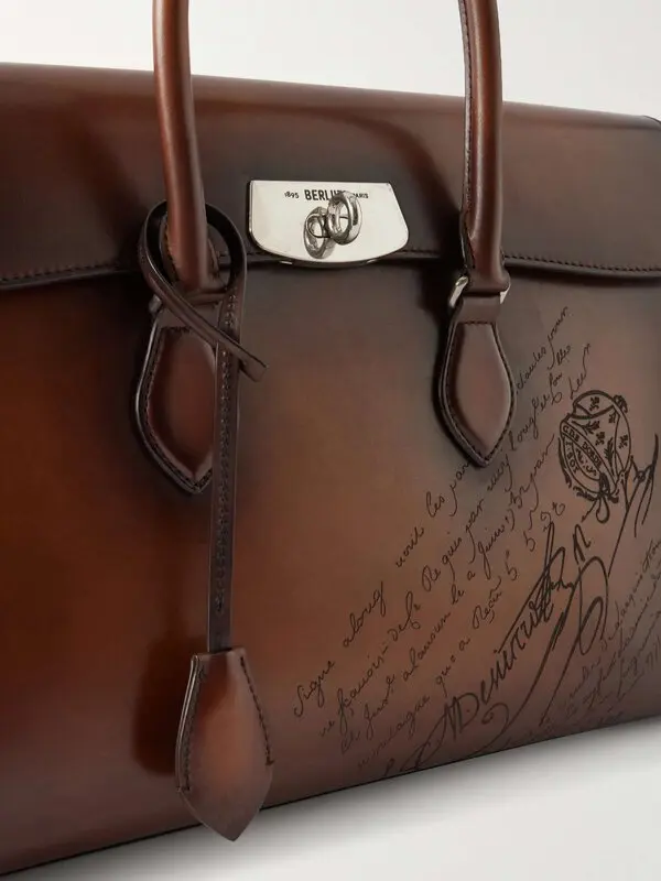 Berluti E'mio Venezia Leather Briefcase