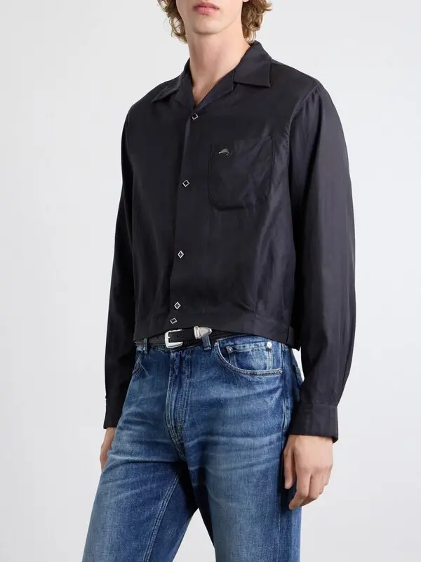 Kapital Drizzler Camp-collar Embroidered Satin Jacket