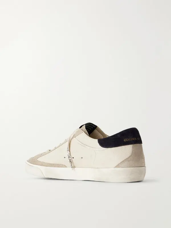 GOLDEN GOOSE Super-star Distressed Leather Sneakers - Neutrals