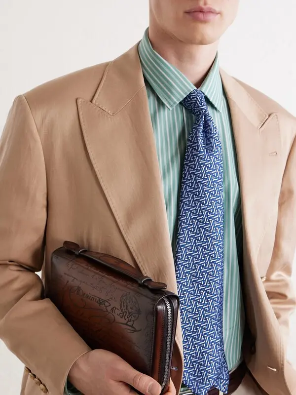 Berluti Itauba Wide Leather Messenger Bag