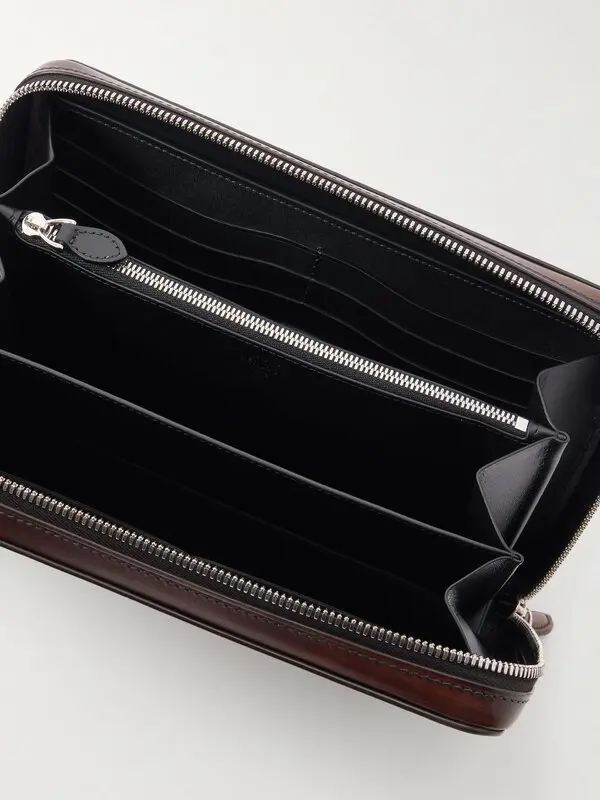 Berluti Itauba Wide Leather Messenger Bag