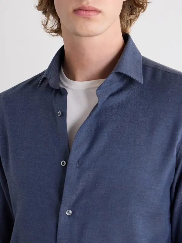 Caruso Cotton And Cashmere-blend Shirt