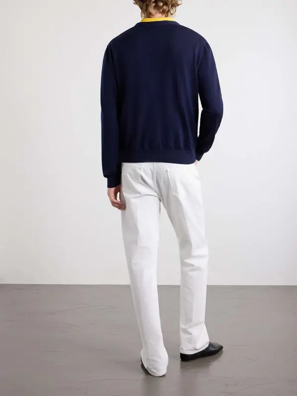 Celine Triomphe-embroidered Wool Cardigan