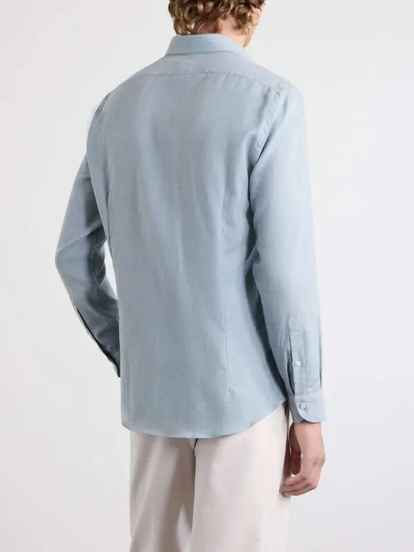 Caruso Cotton And Cashmere-blend Shirt