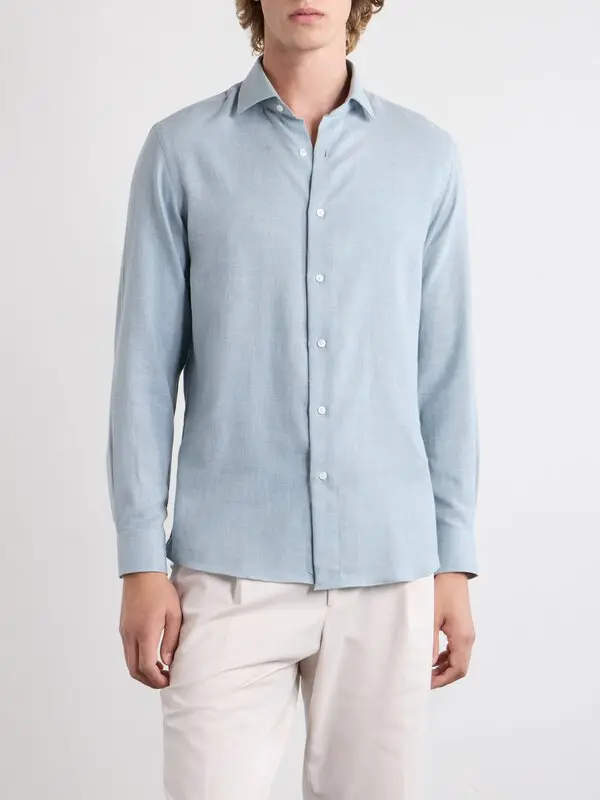 Caruso Cotton And Cashmere-blend Shirt