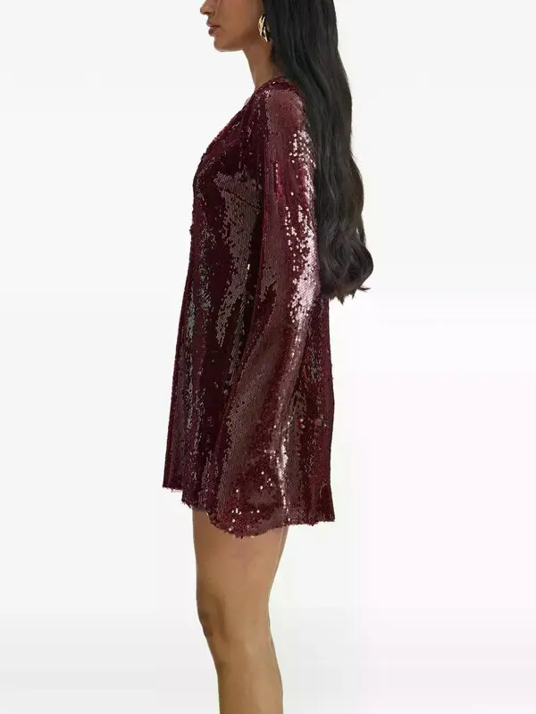 MOOS STUDIO Sequin-embellished Ring Detail Mini Dress