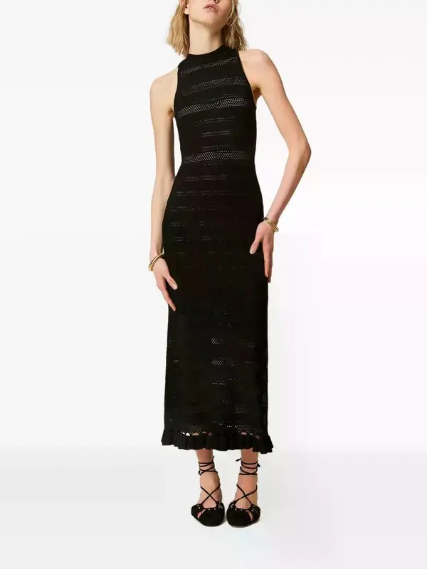 TWINSET Long Turtleneck Knit Dress