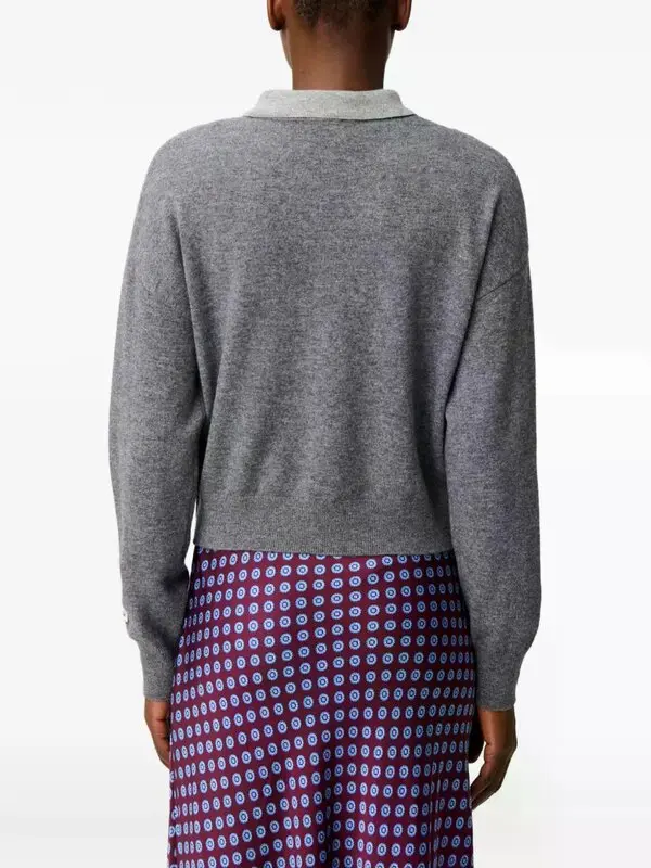 Claudie Pierlot Layered-effect V-neck Sweatshirt