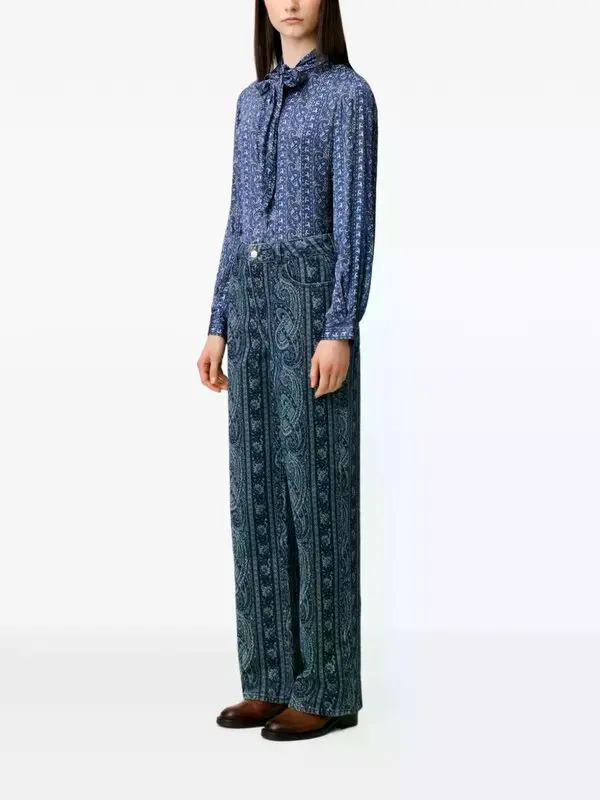 Claudie Pierlot Printed Straight Leg Jeans