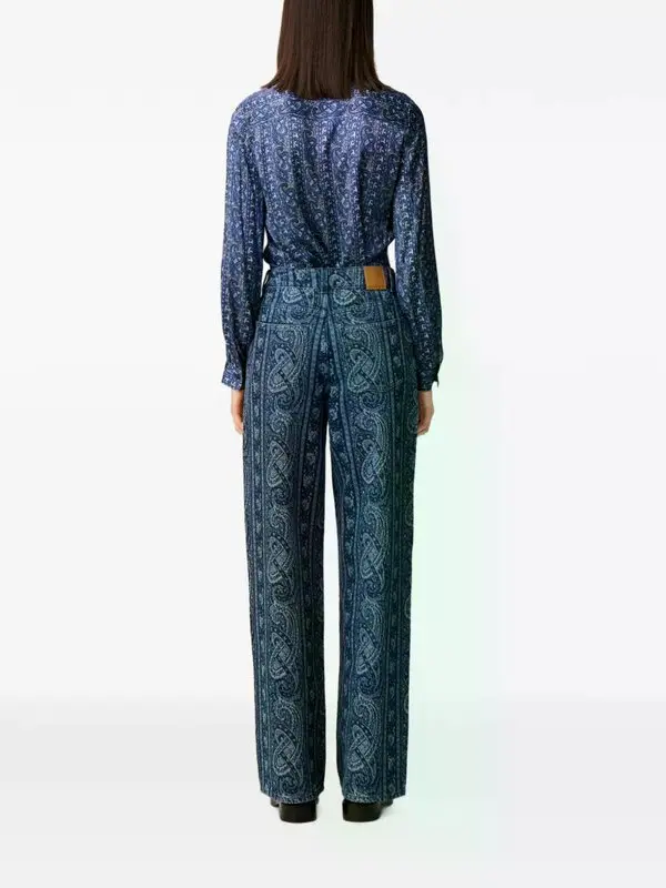 Claudie Pierlot Printed Straight Leg Jeans