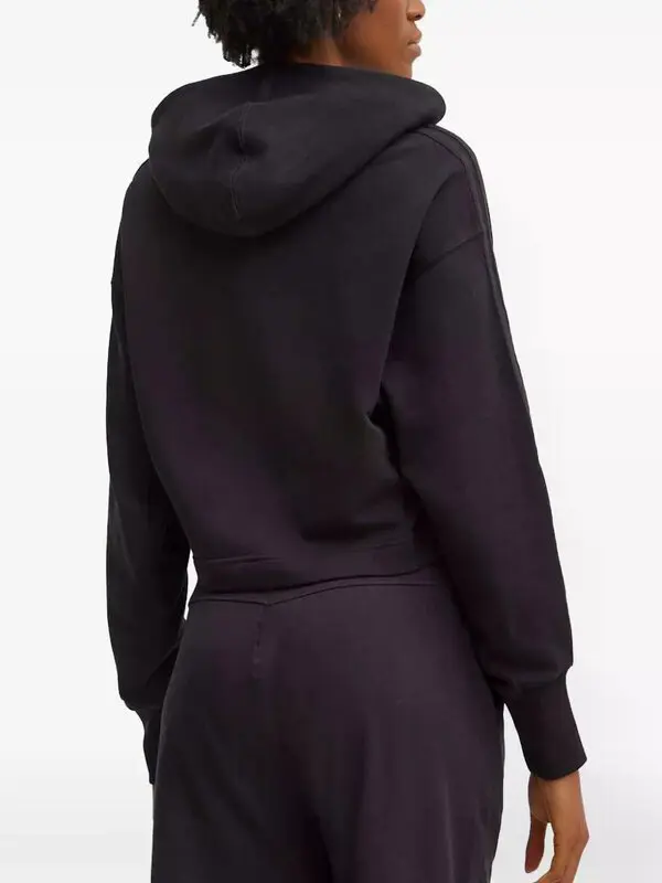 Adidas All S.n.z. Logo-embroidered Cropped Hoodie