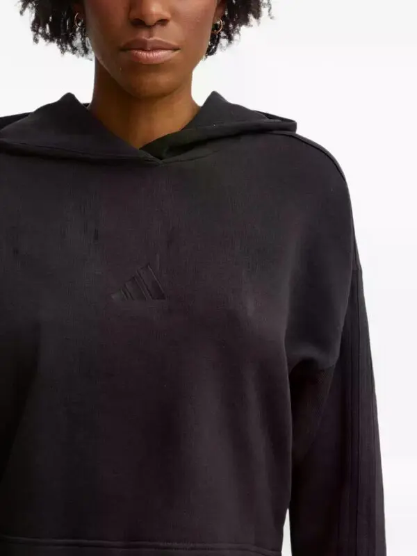 Adidas All S.n.z. Logo-embroidered Cropped Hoodie