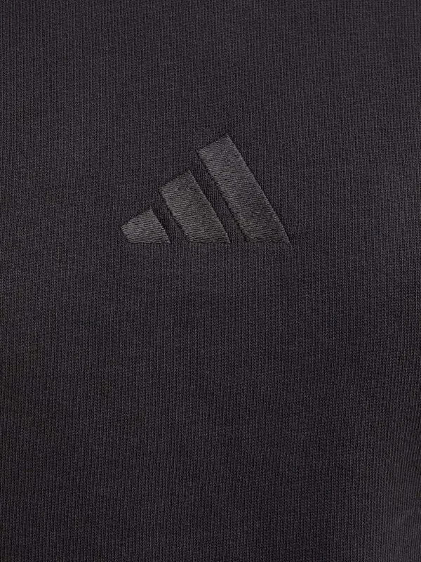 Adidas All S.n.z. Logo-embroidered Cropped Hoodie