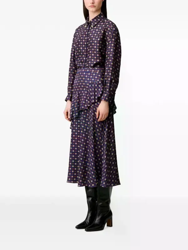 Claudie Pierlot Flowy Printed Skirt