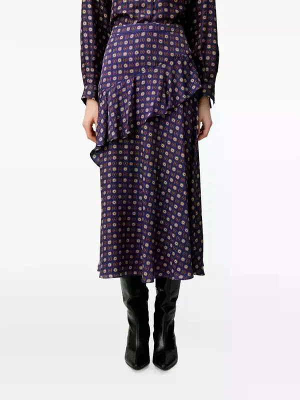 Claudie Pierlot Flowy Printed Skirt