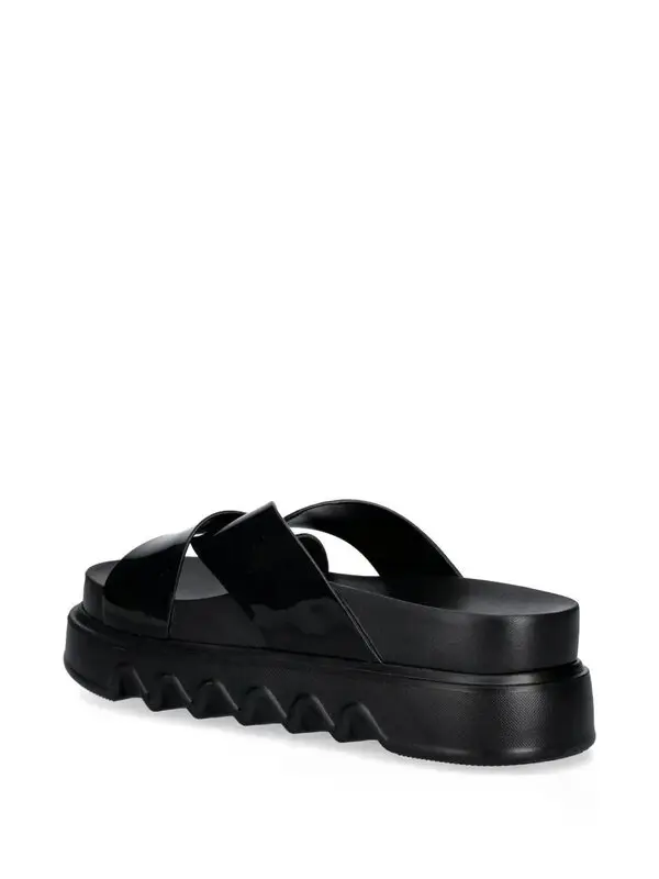 Melissa Cozy Cross Platform Slides - Black