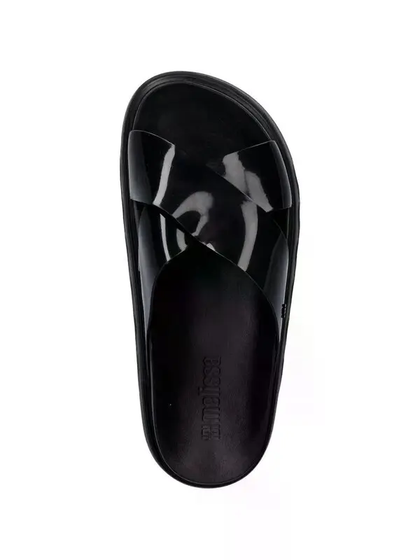 Melissa Cozy Cross Platform Slides - Black