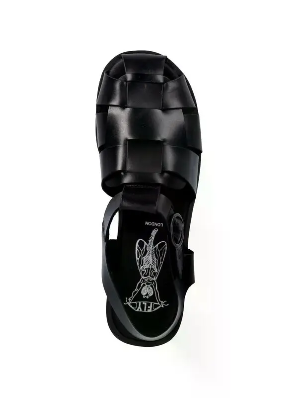 Fly London Interwoven Leather Sandals