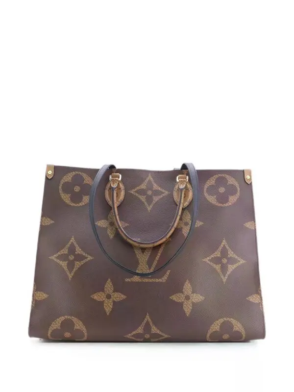 LOUIS VUITTON Giant Monogram Reverse Onthego Gm Tote Bag - Brown