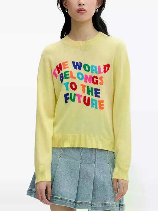 From Future Slogan Intarsia Sweater