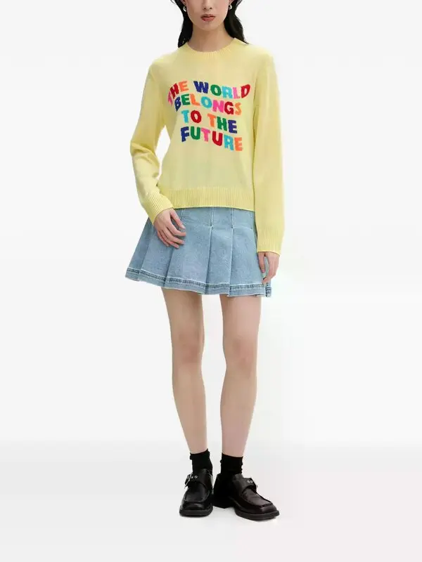 From Future Slogan Intarsia Sweater