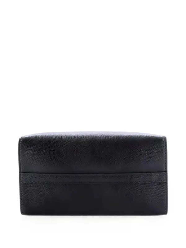 Prada Monochrome Saffiano And City Calf Small Tote Bag - Black