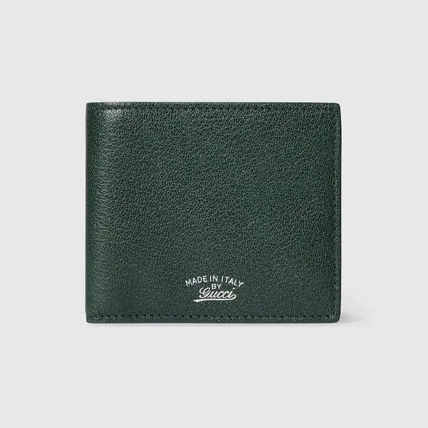Gucci Lira Bi-fold Wallet Leather - Green