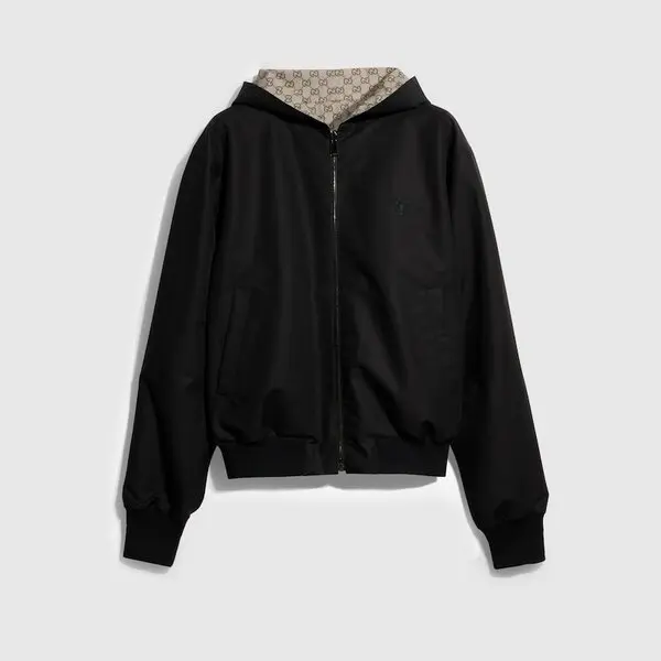 Gucci Reversible Cotton Canvas Zip Jacket