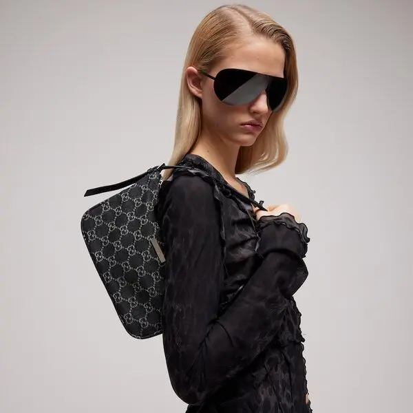 Gucci Lady Lunetta Shoulder Bag - Black