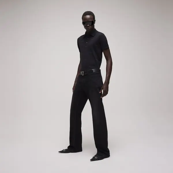 Gucci Wool Silk Jacquard Polo Shirt