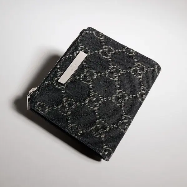 Gucci Small Wallet With Plaque Fabric